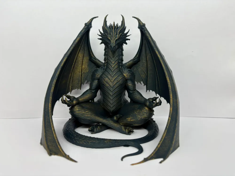 Dragon meditating - Free 3D Print Model - MakerWorld
