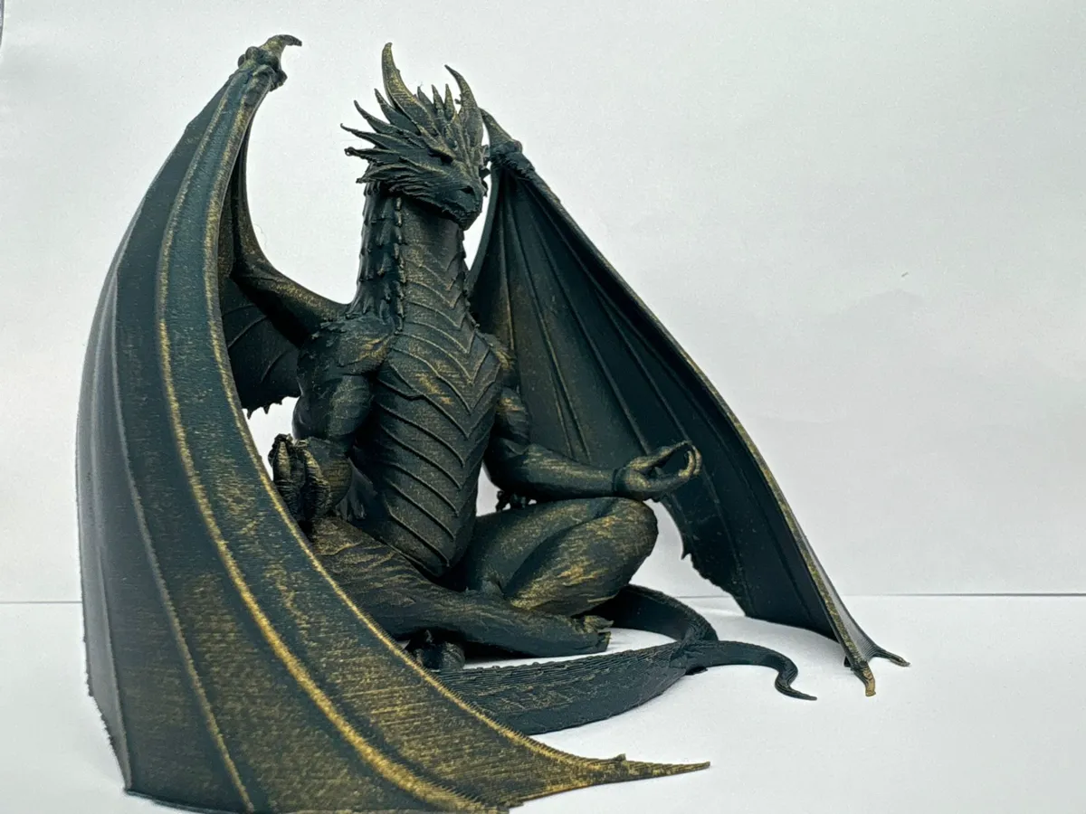 Dragon meditating - Free 3D Print Model - MakerWorld