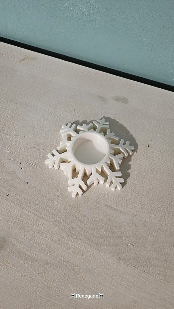 Tea Light Snowflake by renex1 MakerWorld: Download Free 3D Models