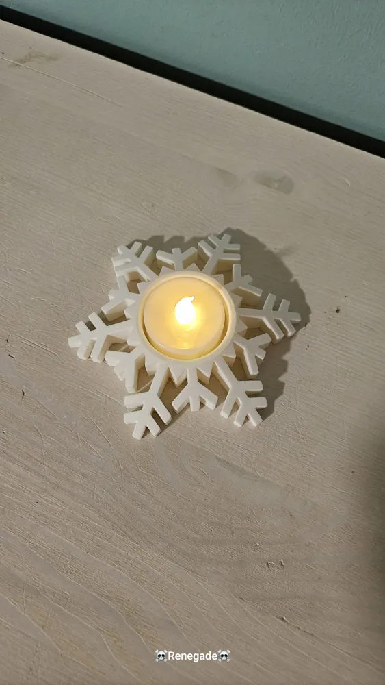 Tea Light Snowflake - Free 3D Print Model - MakerWorld