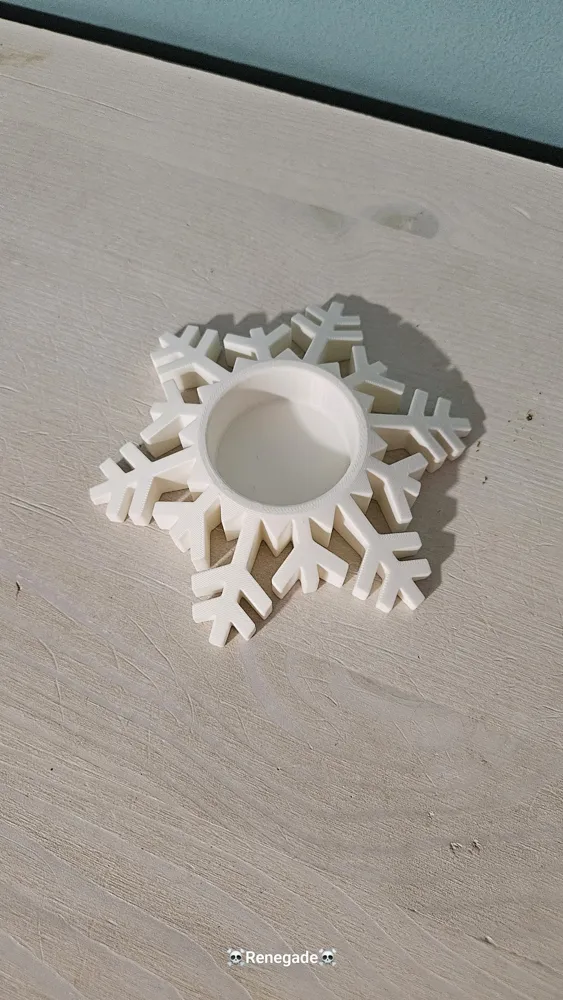 Tea Light Snowflake - Free 3D Print Model - MakerWorld