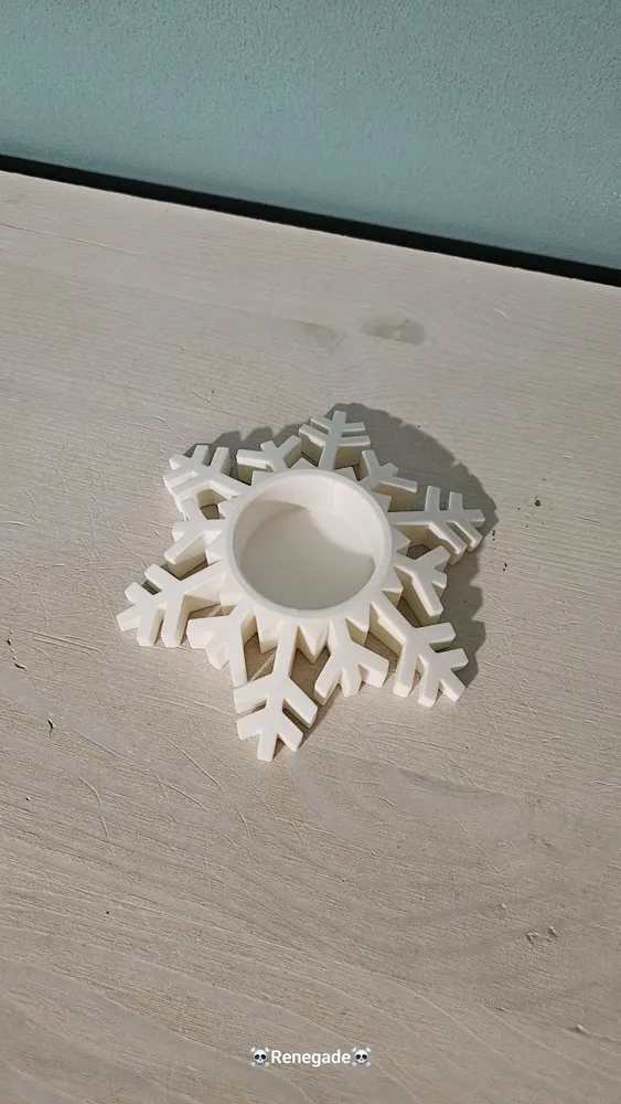 Tea Light Snowflake - Free 3D Print Model - MakerWorld