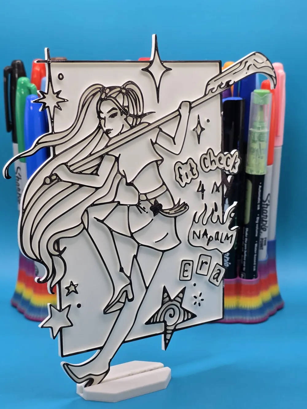 ミラ ポップスター K-POP 悪魔ハンター 塗り絵 by Merilno3D MakerWorld：無料3Dモデルをダウンロード