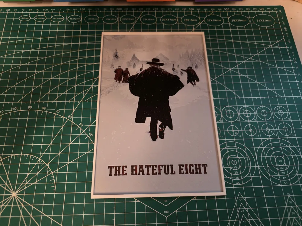 The Hateful Eight Movie Poster - Hueforge Art - Free 3D Print Model ...