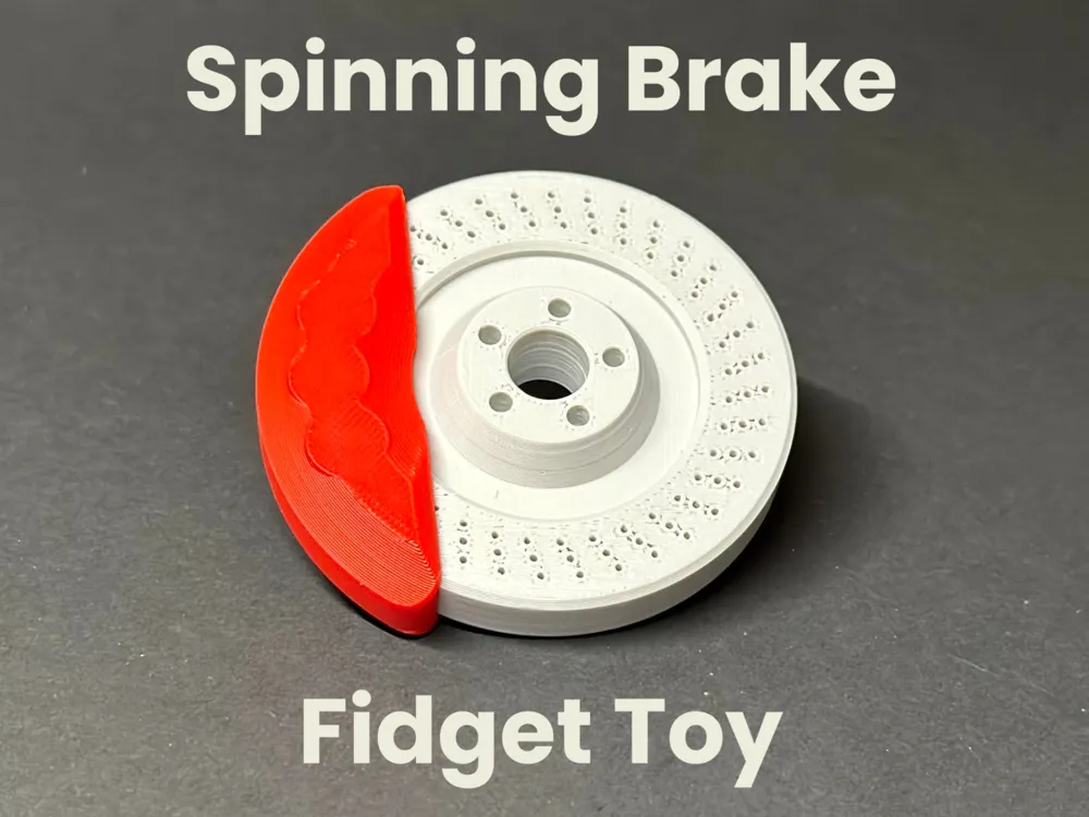 Brake Caliper Fidget Toy |Spinning Disc Mechanism - Free 3D Print Model ...