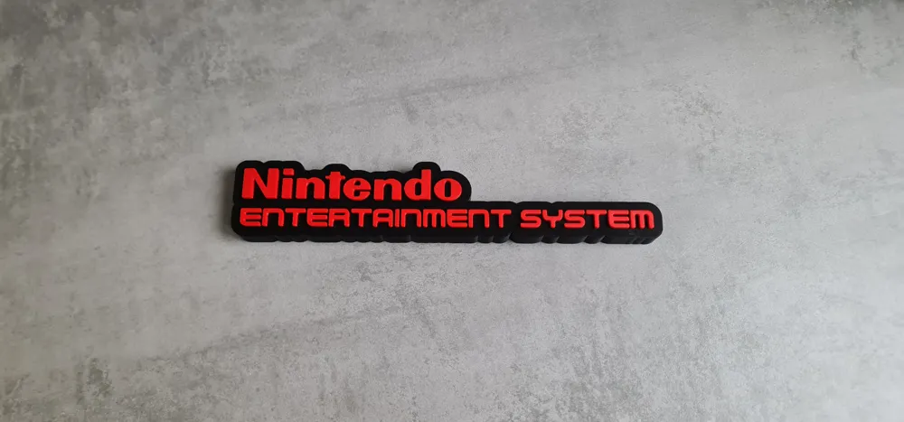 Nintendo entertainment system NES logo / sign by Lendehaas MakerWorld ...