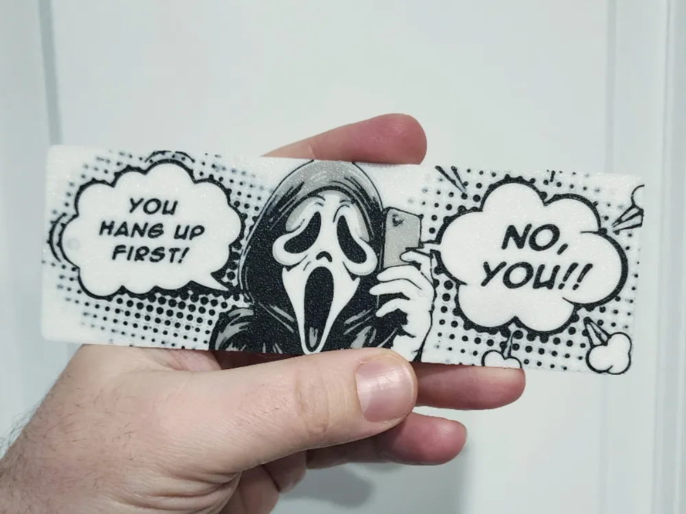 Scream Ghostface Horror Parody Bookmark - Free 3D Print Model - MakerWorld