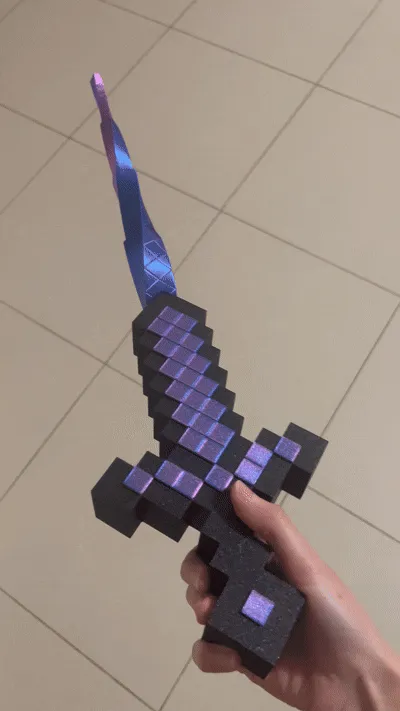 Minecraft Sword - DOUBLE TWIST - Free 3D Print Model - MakerWorld