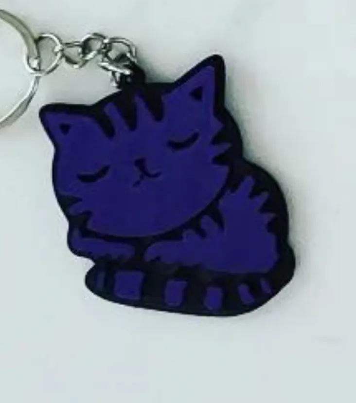 sleepy cat keychain by 3DFashionFreak - MakerWorld