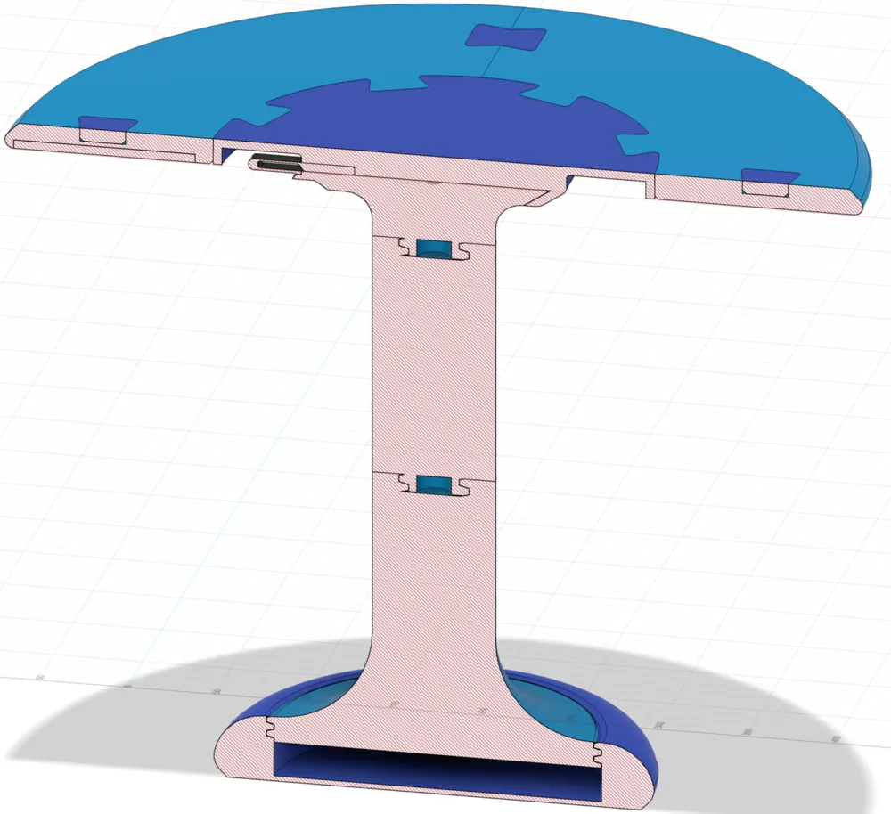 Round Coffee table, snap-fit assembly - Free 3D Print Model - MakerWorld