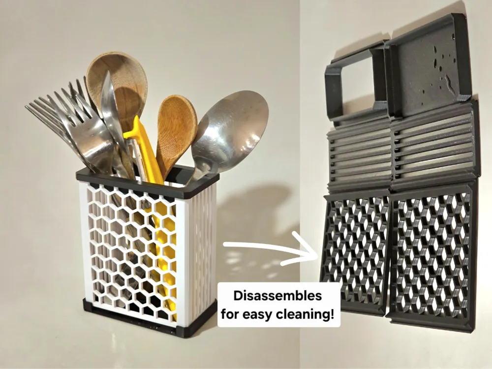 Easy Clean Cutlery Drying Rack - Free 3D Print Model - MakerWorld
