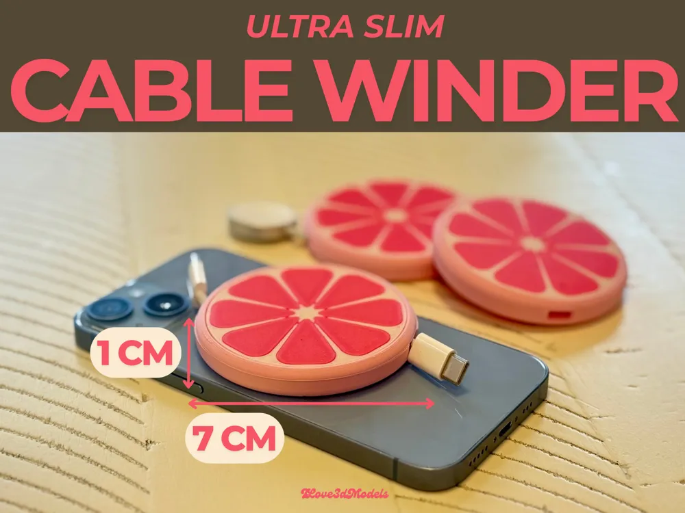 Ultra Slim Cable-Winder by ILove3dModels MakerWorld: Download Free 3D ...