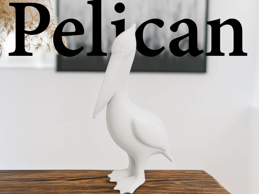 Modern Pelican Sculpture - Free 3D Print Model - MakerWorld