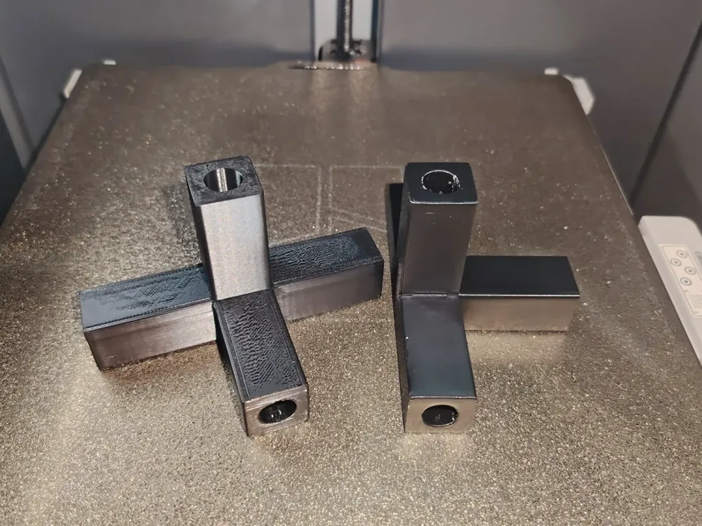 4 Way Square Tube Connector – ABS - Free 3D Print Model - MakerWorld