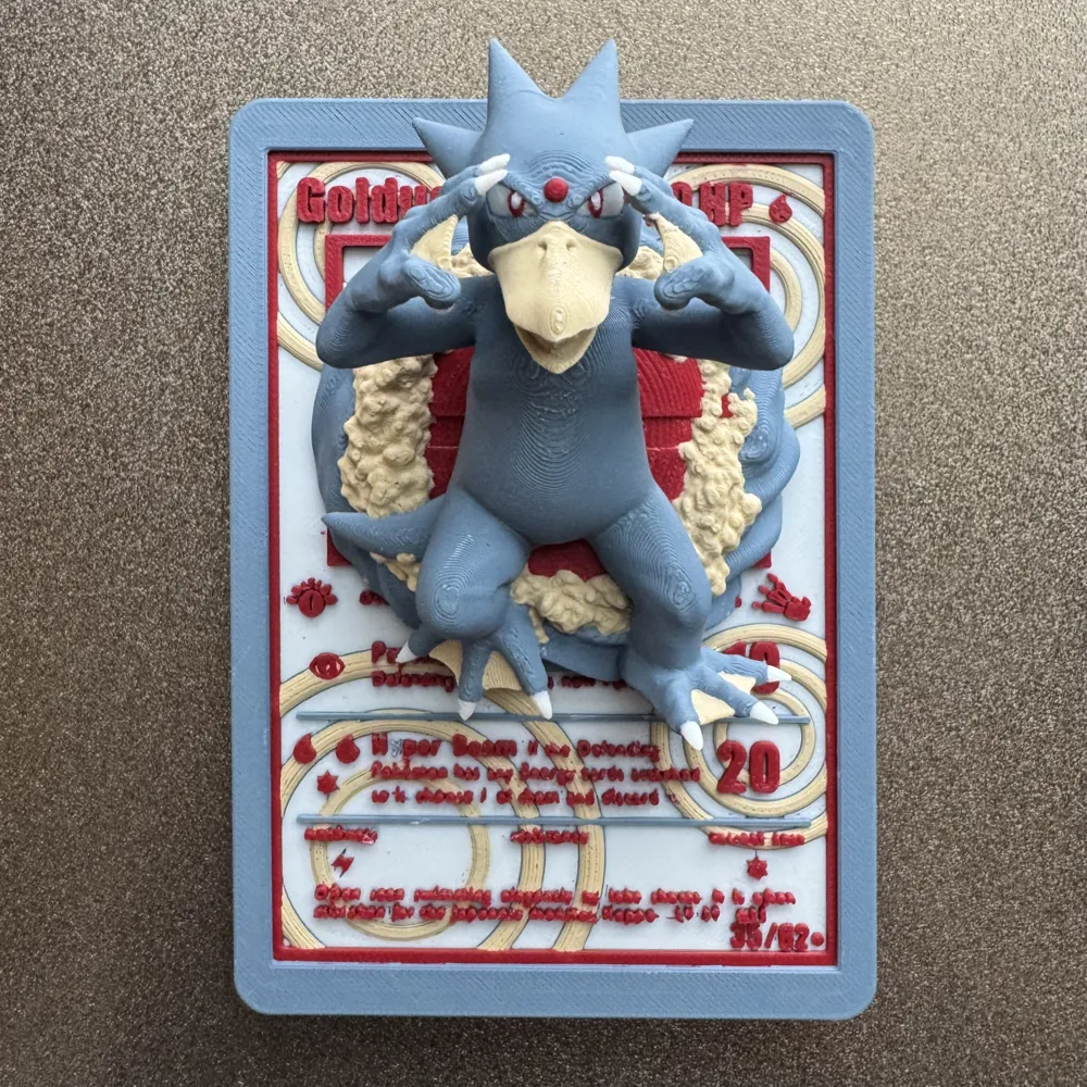 Golduck 3D Printable Pokémon Card; Pokemon TCG - Free 3D Print Model ...