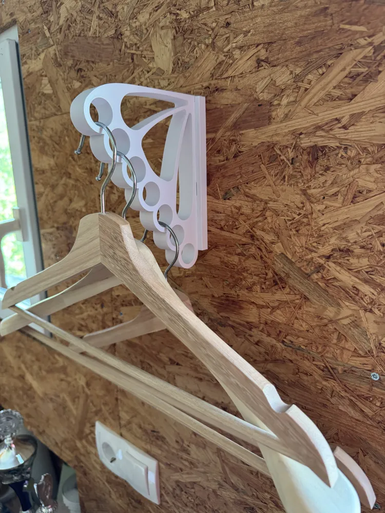 Wall hook for 7 clothes hangers by frey MakerWorld: Download Free 3D Models