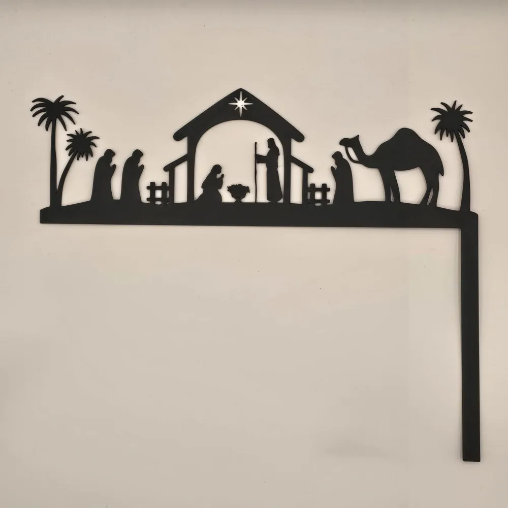 Nativity scene decoration for door frame - Free 3D Print Model - MakerWorld