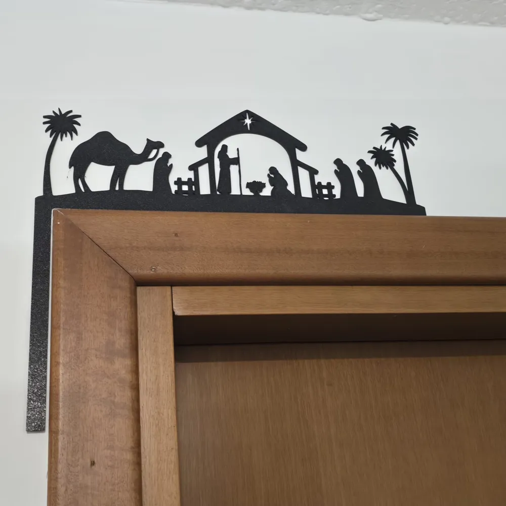 Nativity scene decoration for door frame - Free 3D Print Model - MakerWorld