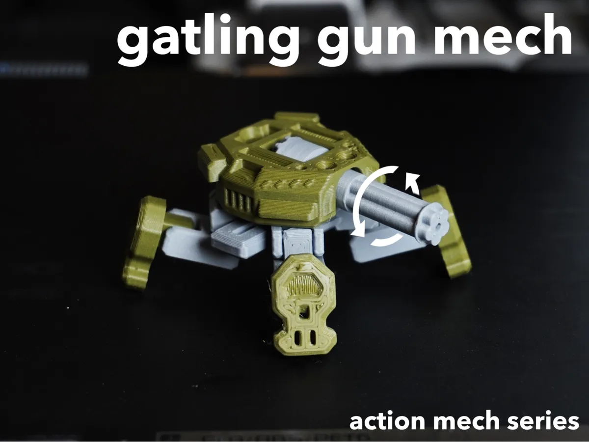Gatling Gun Mech – Model Kit - Free 3D Print Model - MakerWorld