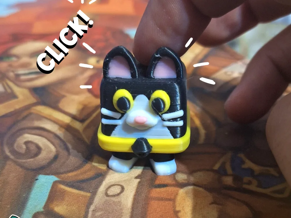 Tuxedo Cat Clicker - Free 3D Print Model - MakerWorld