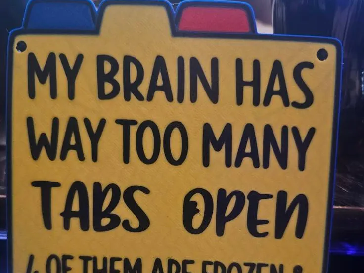 Tabs open sign - Free 3D Print Model - MakerWorld