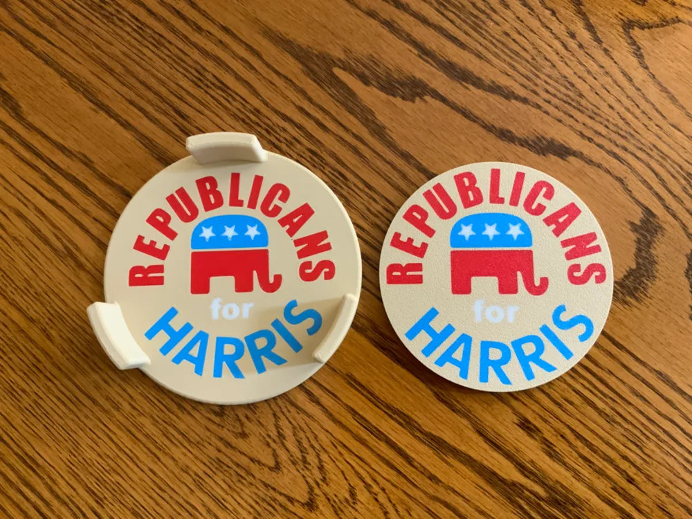 Republicans for Harris 100mm Coaster Set by MZip - MakerWorld