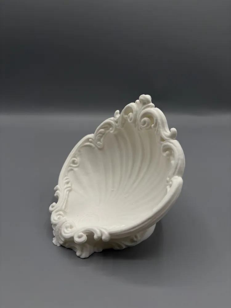Baroque Shell Jewelry Dish Ornate Vanity Organizer - Free 3D Print ...