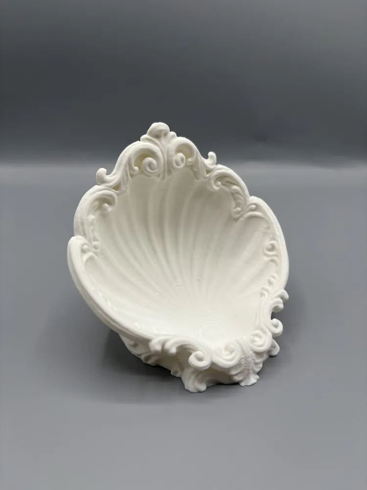 Baroque Shell Jewelry Dish Ornate Vanity Organizer - Free 3D Print ...