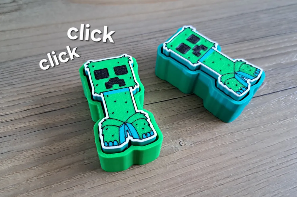 Cool Minecraft Creeper fidget clicker toy - Free 3D Print Model ...