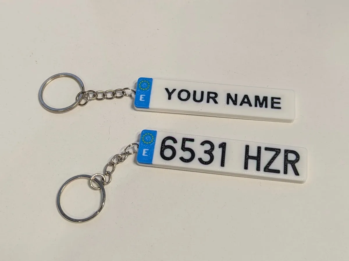 Customizable License Plate Keychain by custom3dmodels MakerWorld ...