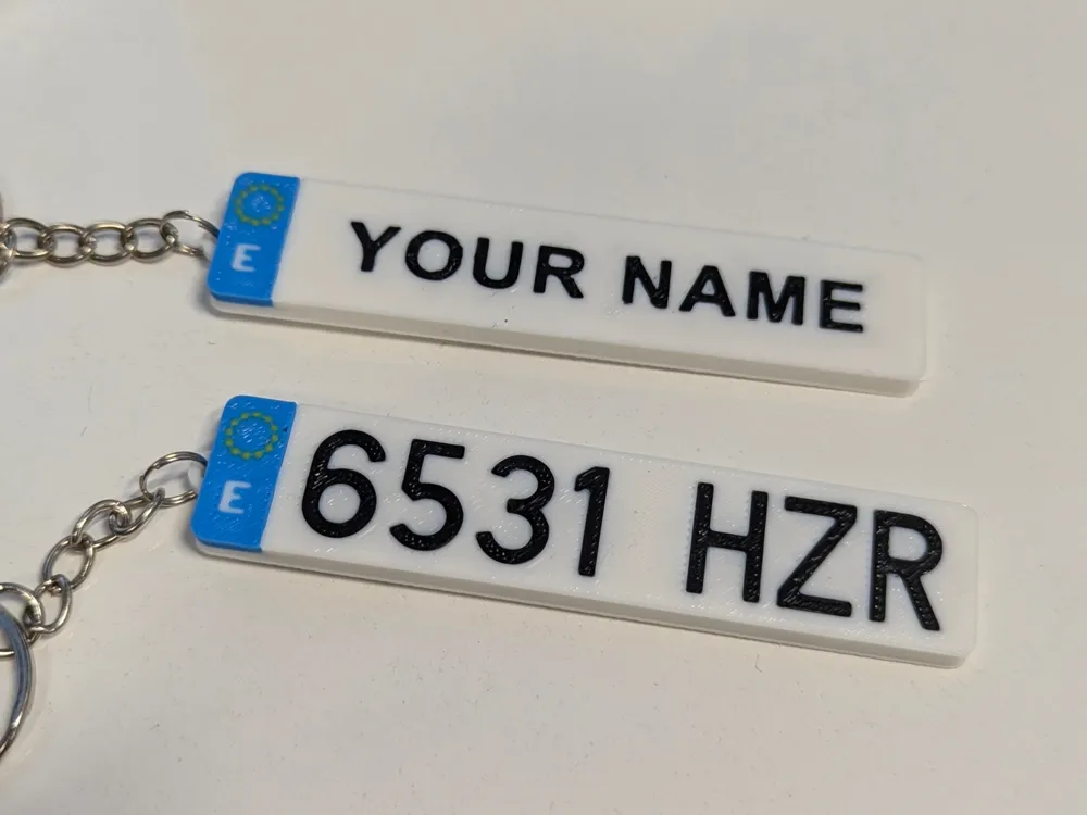 Customizable License Plate Keychain by custom3dmodelsMakerWorld ...
