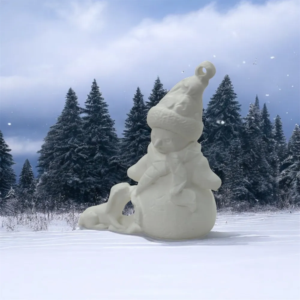 Snow Man with Dog Ornament by Bryantallonn MakerWorld: Download Free 3D ...