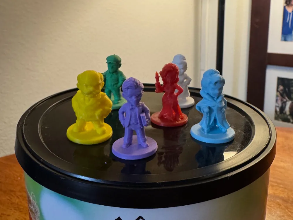 Clue Board Game High Definition Characters - Free 3D Print Model ...