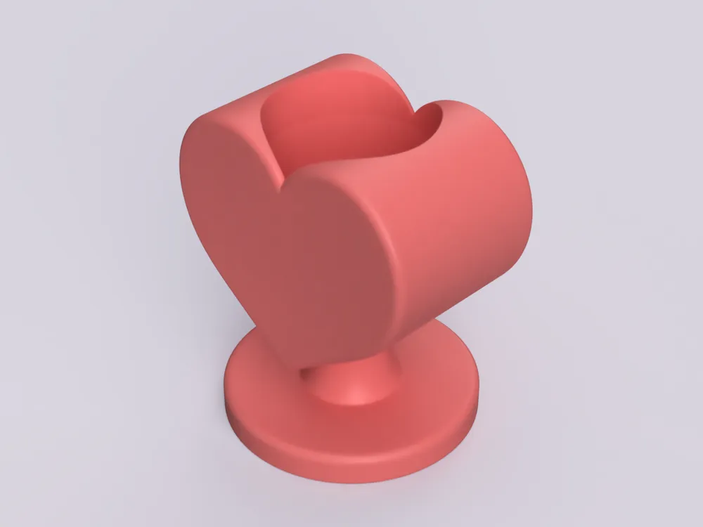 Heart shaped Pot with Stand by Useless_But_FunMakerWorld: Download Free ...