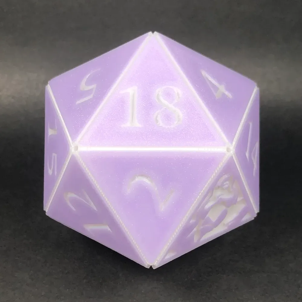 Baldur's Gate 3 inspired snap-together D20 - Filament change version ...