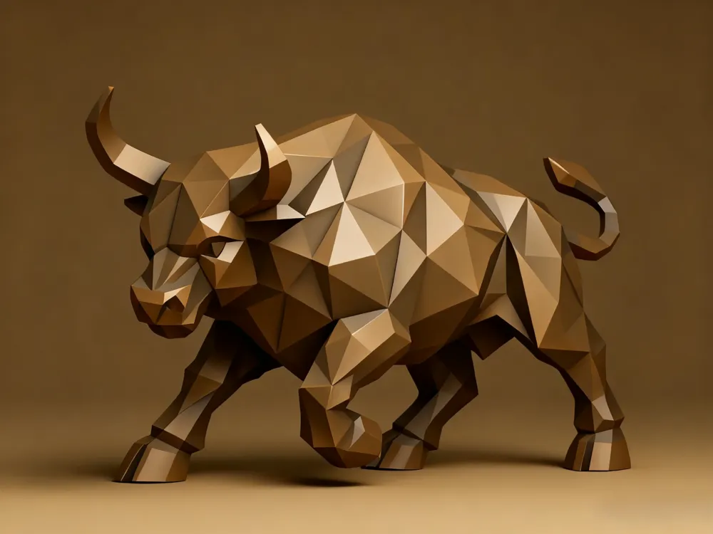 Low Poly Bull - Free 3D Print Model - MakerWorld