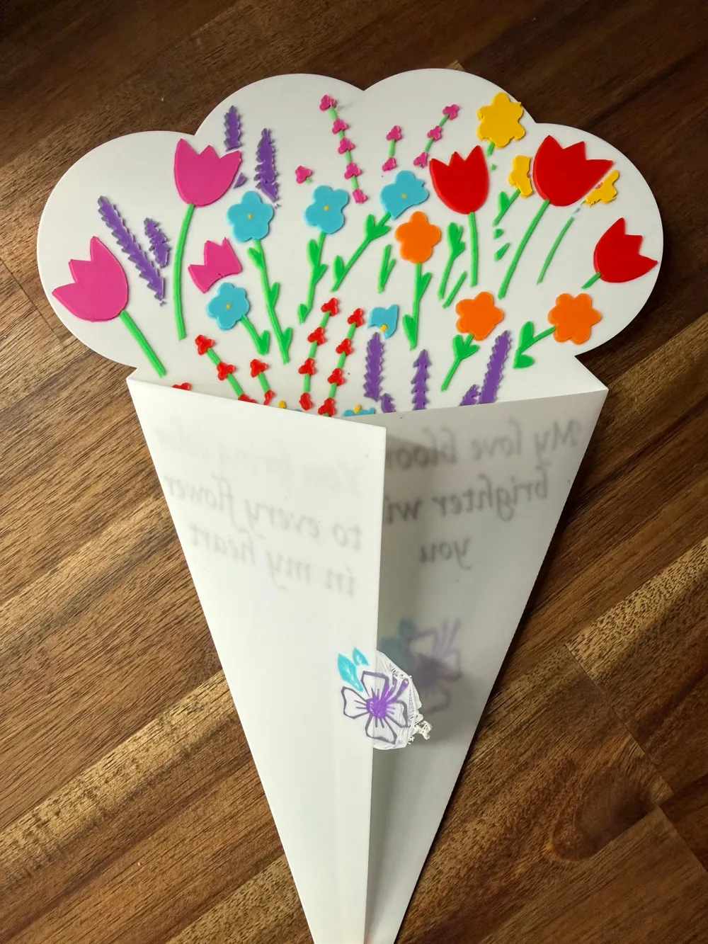 Foldable Flower Bouquet Card (TikTok Trend) - Free 3D Print Model ...