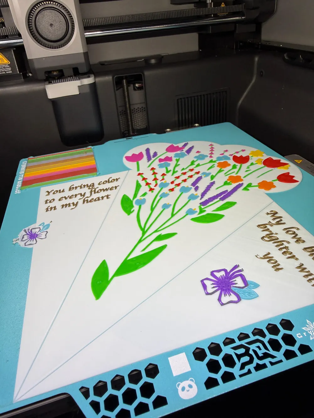 Foldable Flower Bouquet Card (TikTok Trend) - Free 3D Print Model ...