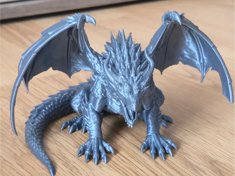 Dragon Figurine – Fantasy Winged Dragon Statue - Free 3D Print Model ...