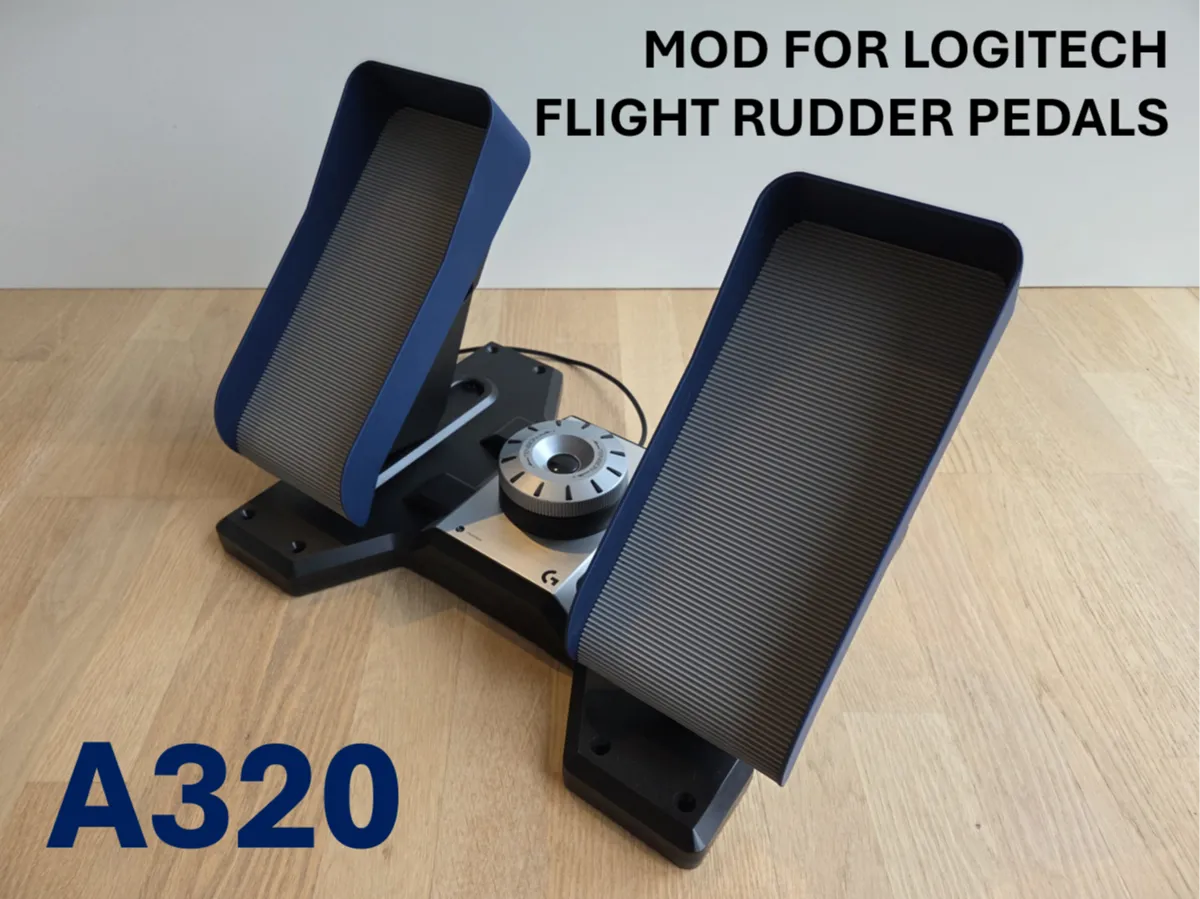 A320 Rudder Pedal Mod for Logitech/Saitek - Free 3D Print Model ...