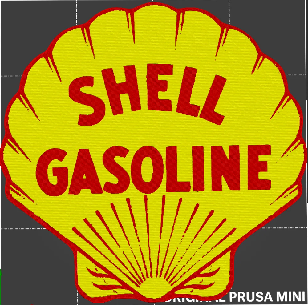 Vintage Shell Gasoline Sign 2 Colors by TripleGWorkshop - MakerWorld