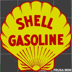 Vintage Shell Gasoline Sign 2 Colors by TripleGWorkshop - MakerWorld