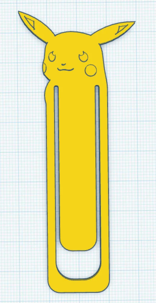 Coloured Pikachu Bookmark (multicolour/AMS) - Free 3D Print Model ...