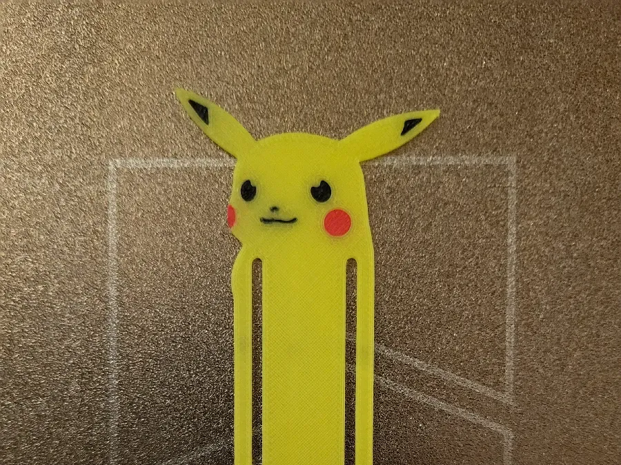 Coloured Pikachu Bookmark (multicolour/AMS) - Free 3D Print Model ...