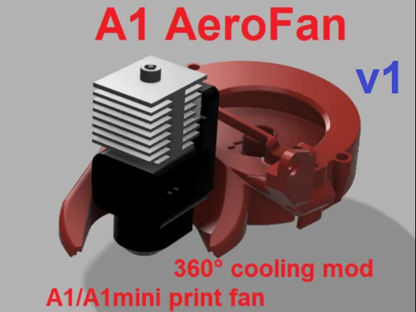 A1 / A1Mini Druck 360° Kühlgebläse Mod- A1 AeroFan – Kostenloses 3D ...