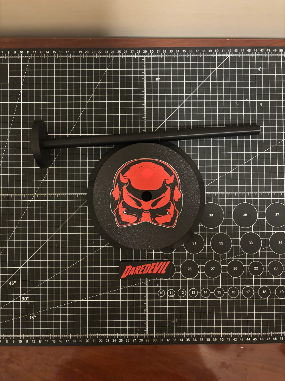 Daredevil Helmet Stand - Free 3D Print Model - MakerWorld