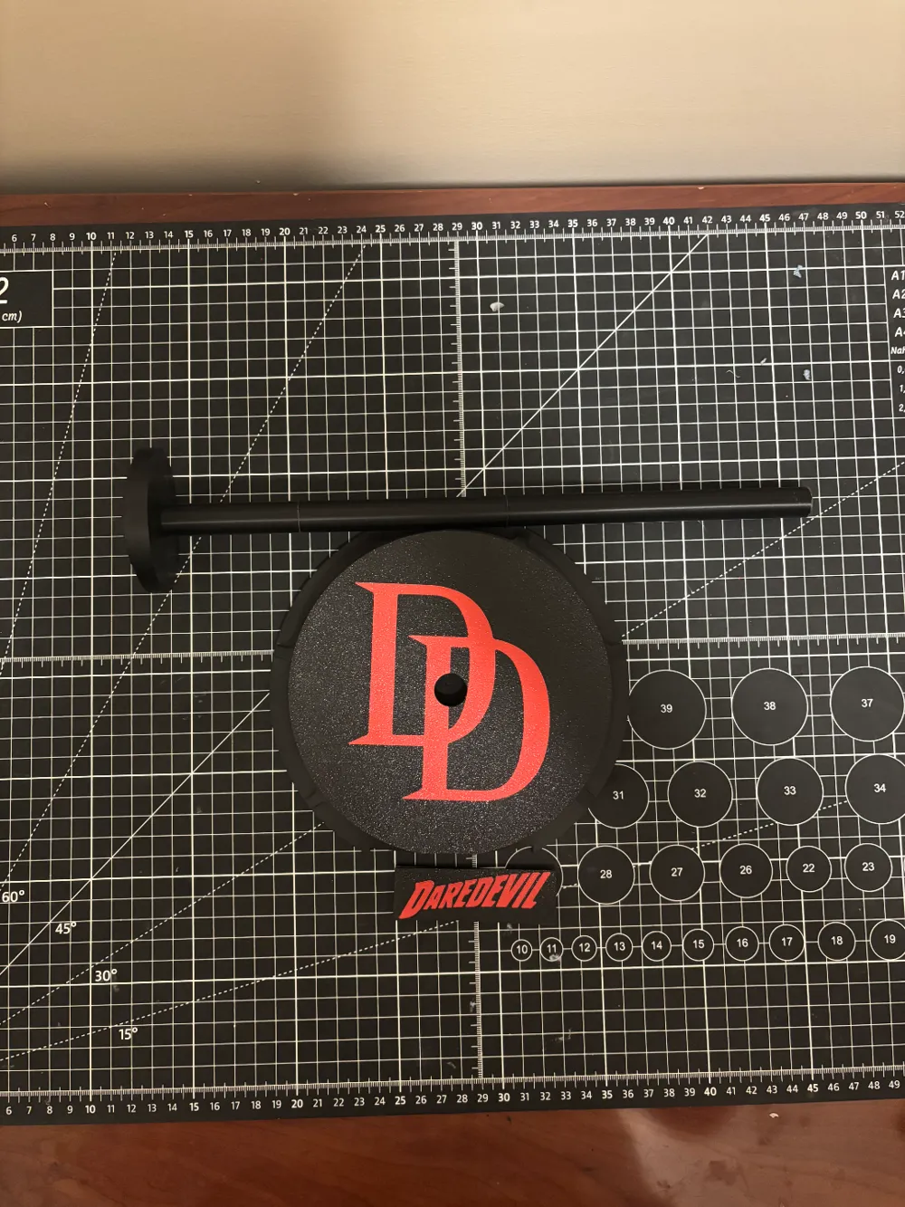 Daredevil Helmet Stand - Free 3D Print Model - MakerWorld