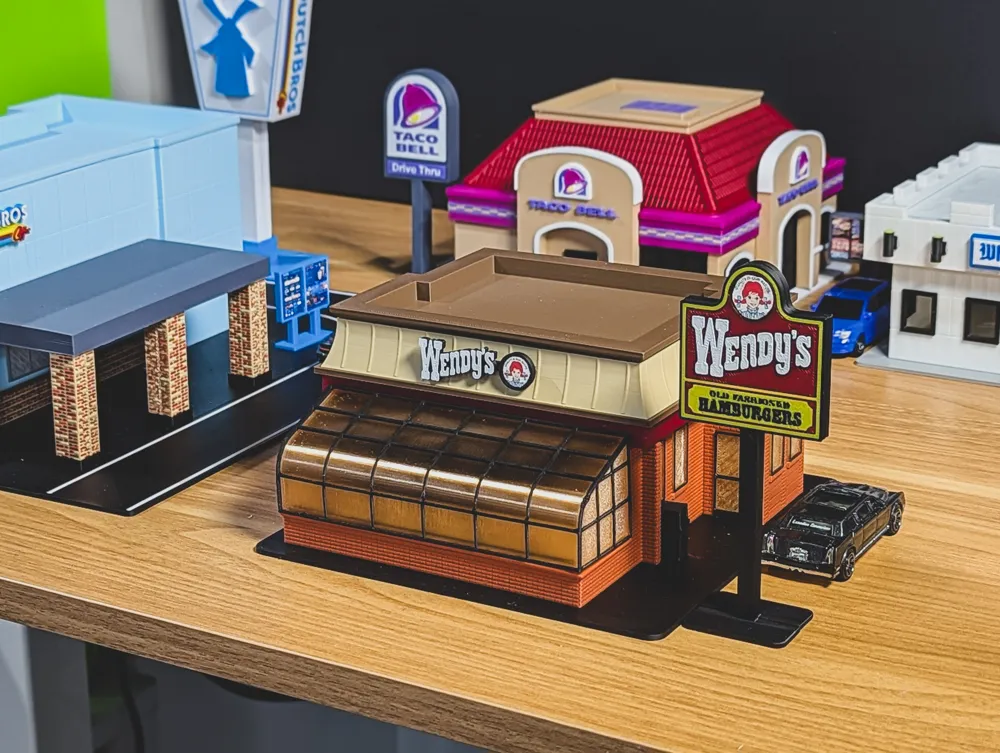Retro Wendy's Modellset – 1:64 skala diorama av LAYRLAB MakerWorld ...