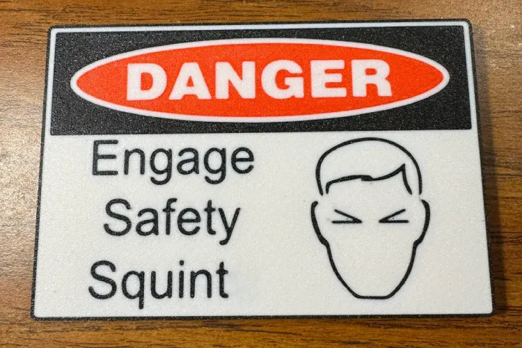 Danger Sign - Safety Squint by jdwede - MakerWorld