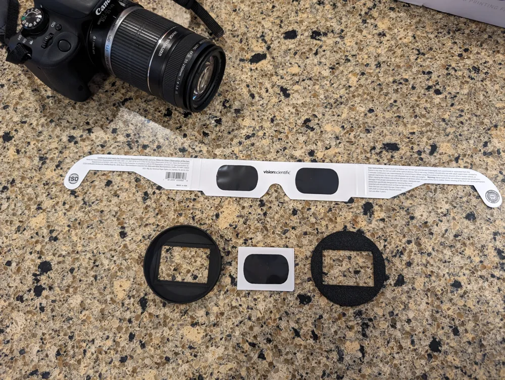 Solar Eclipse Lens Filter for Canon EF-S 18-55 by hermanjc - MakerWorld